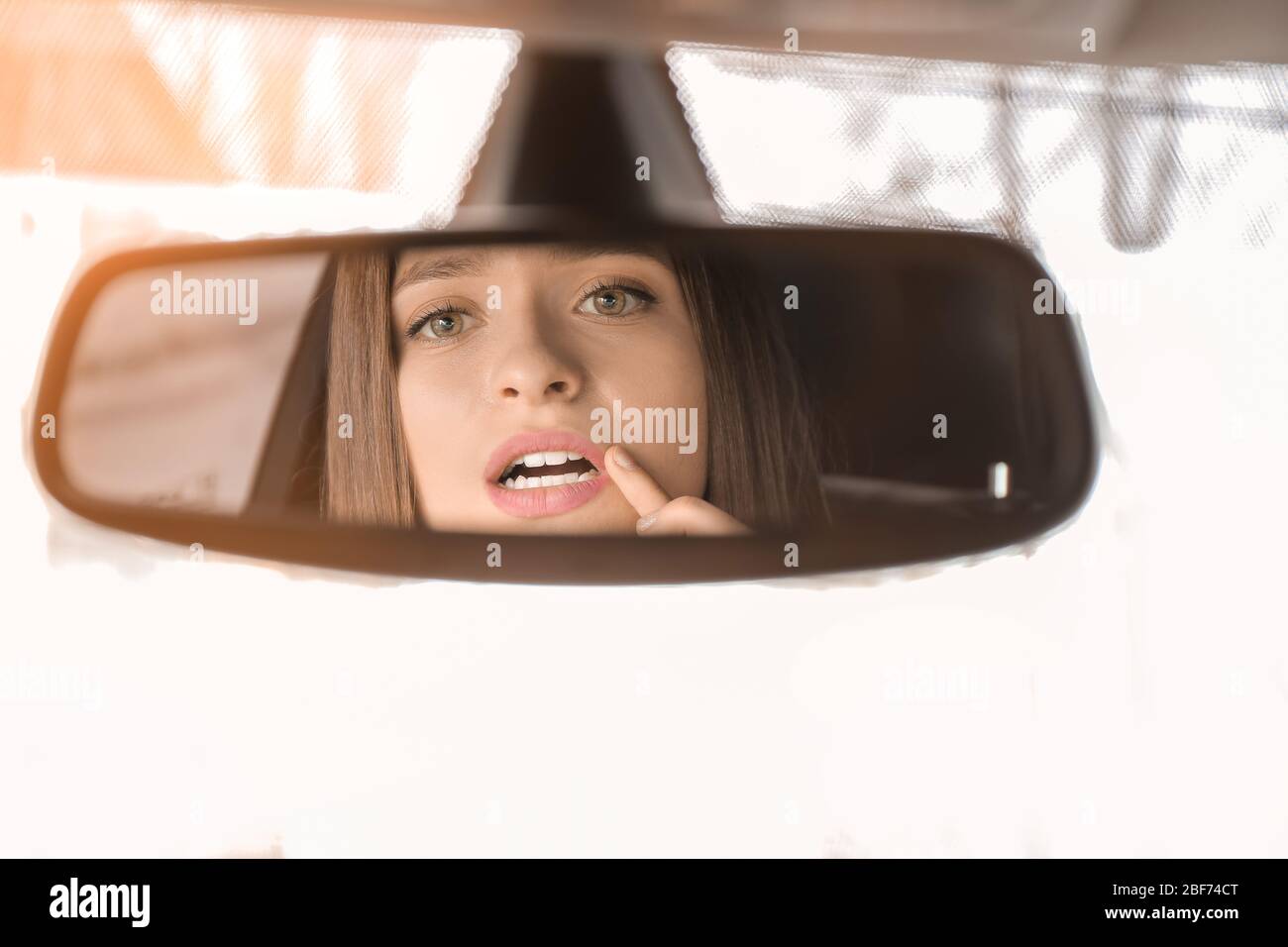 Checking rear view mirror hi-res stock photography and images - Alamy