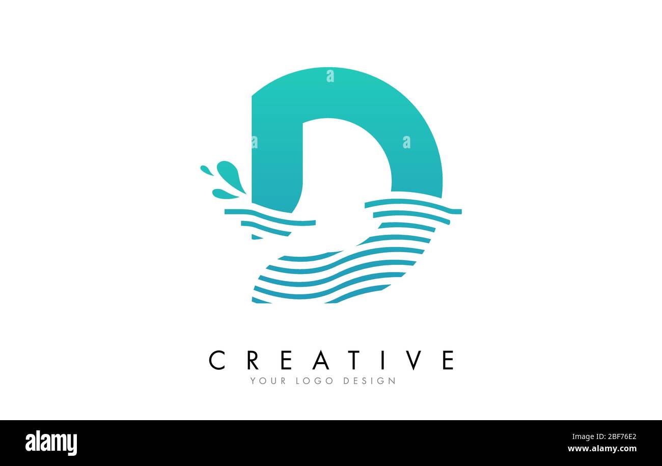 Water wave logo letters vector and water wave symbol icon hi-res stock ...