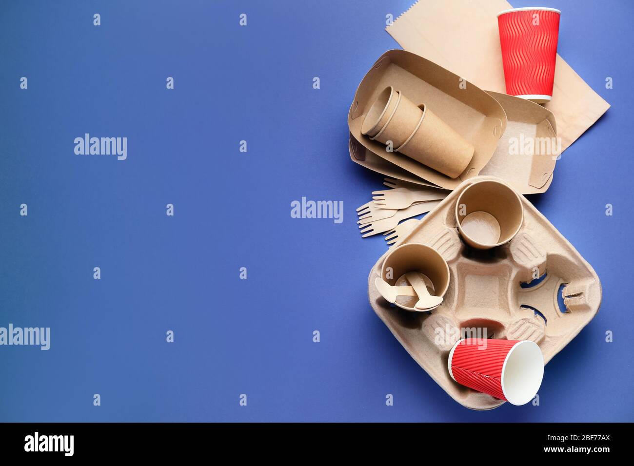 Different garbage on color background. Recycling concept Stock Photo ...