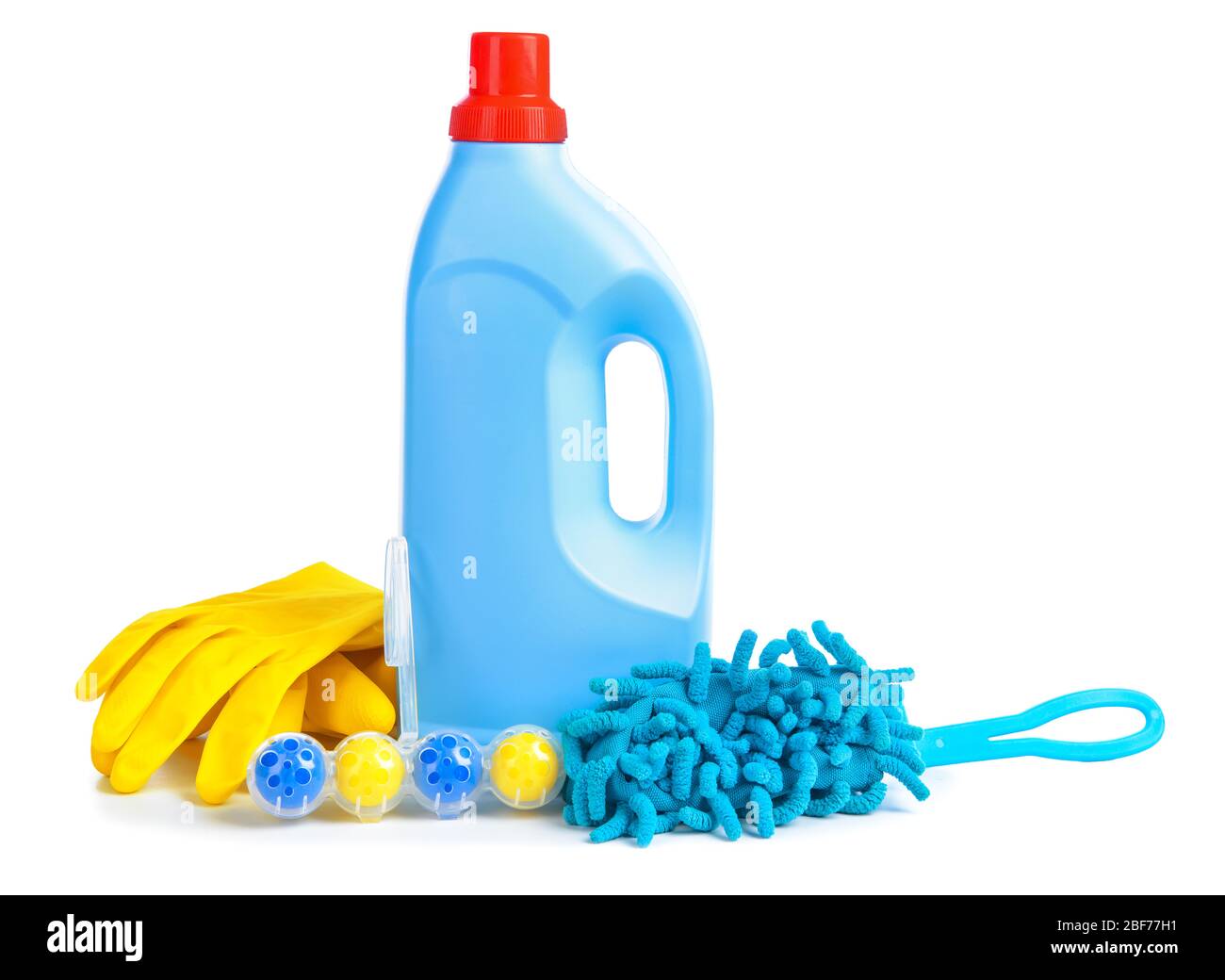 Set cleaning items on Cut Out Stock Images & Pictures - Alamy