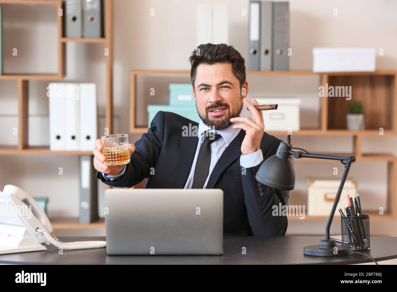 Businessman alcoholic spirits drunk hi-res stock photography and images ...
