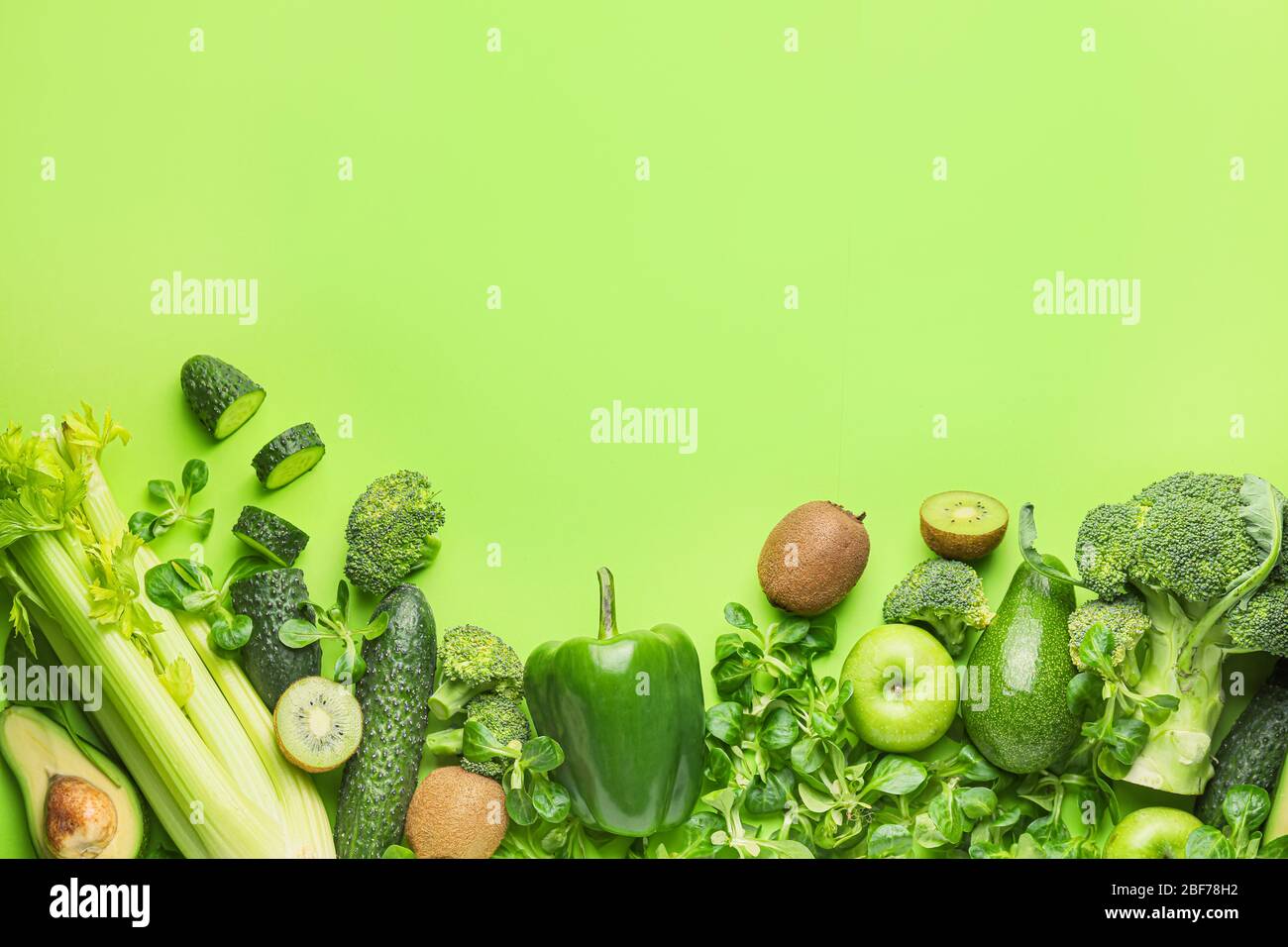 Healthy products on color hi-res stock photography and images - Alamy