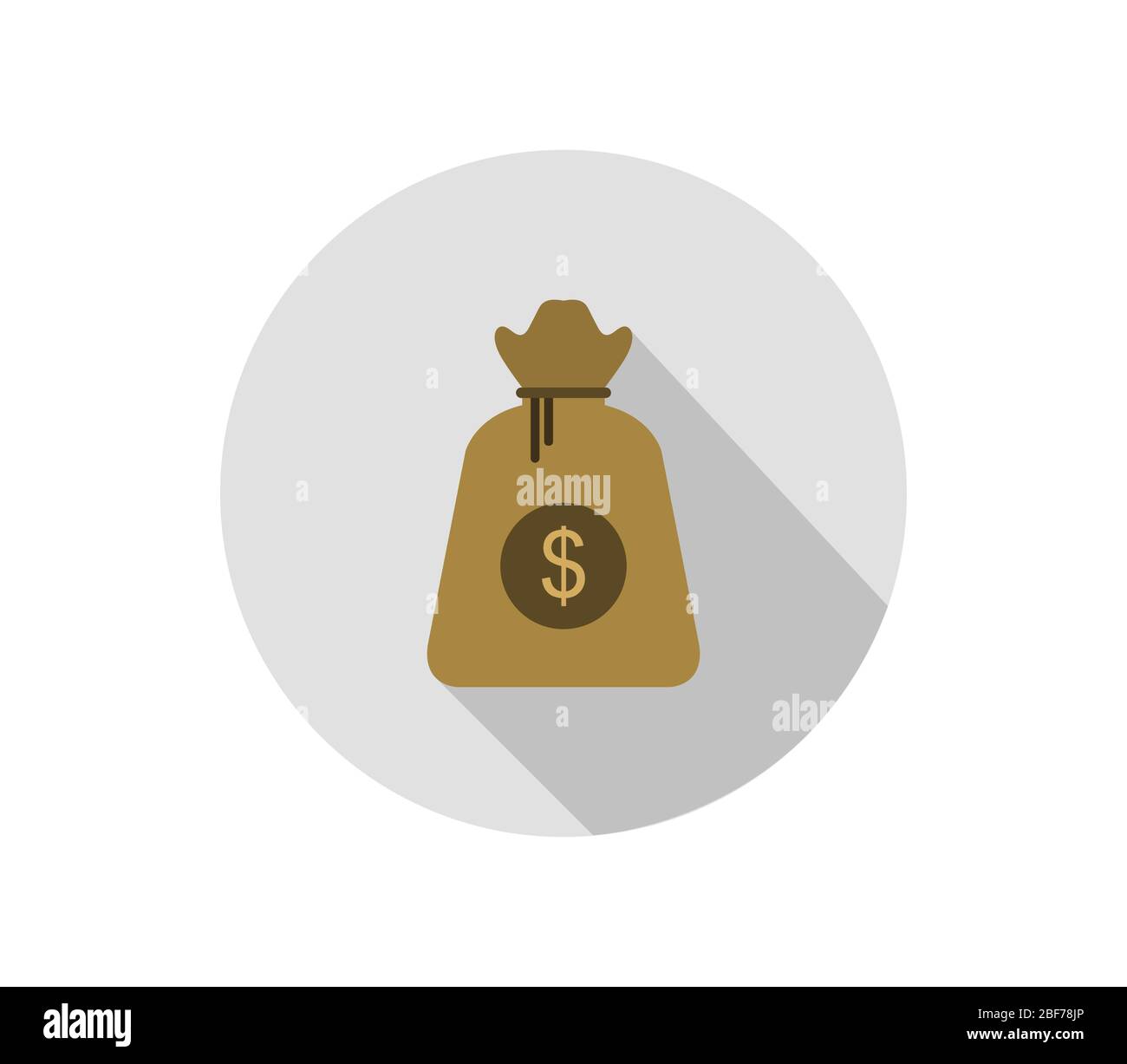 money bag icon illustrated in vector on white background Stock Vector ...