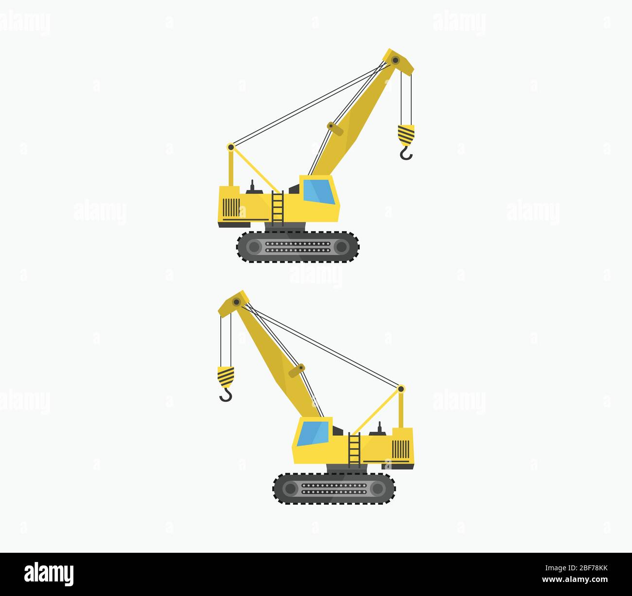 crane icon illustrated in vector on white background Stock Vector Image ...