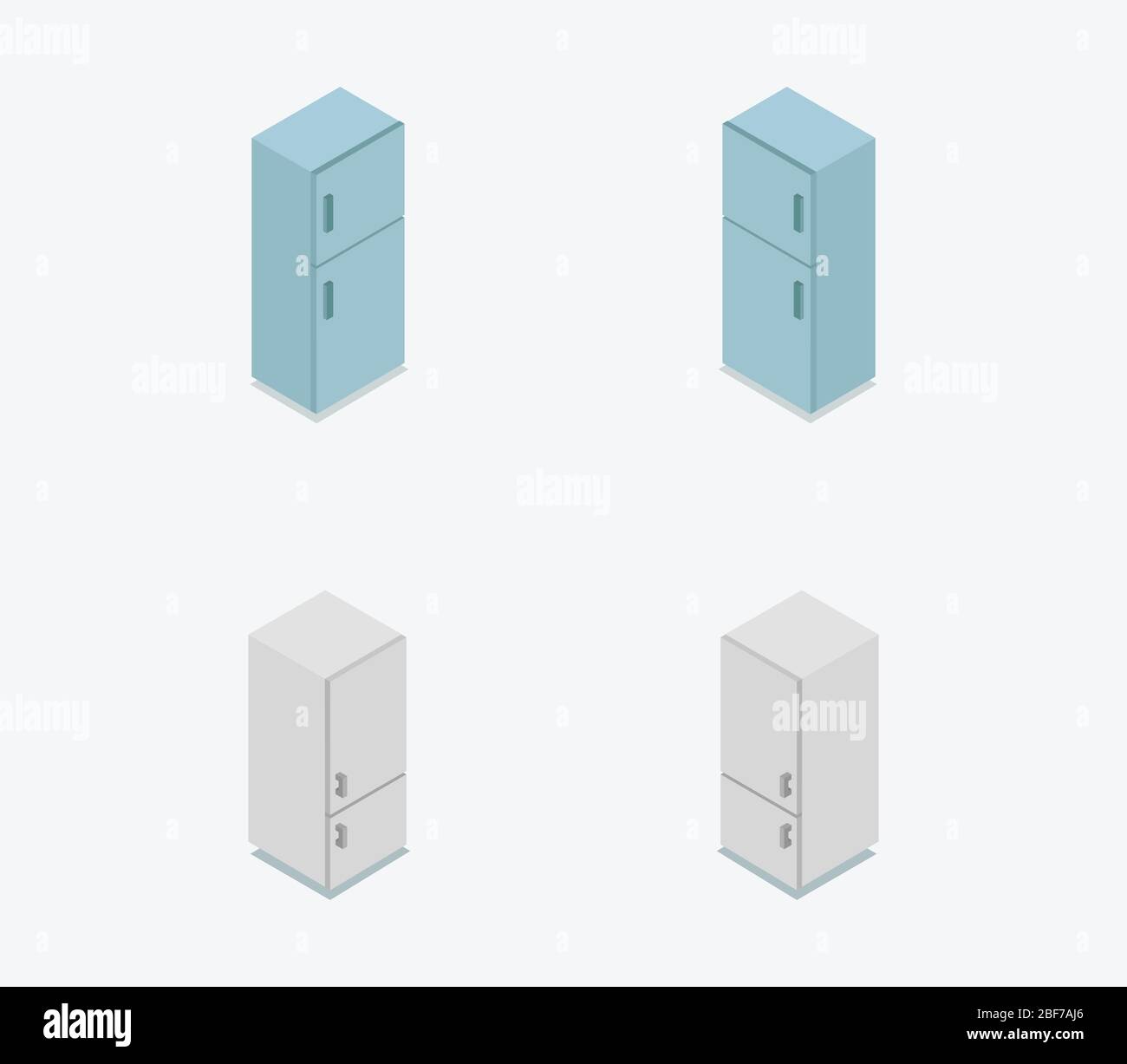 isometric fridge icon illustrated in vector on white background Stock ...