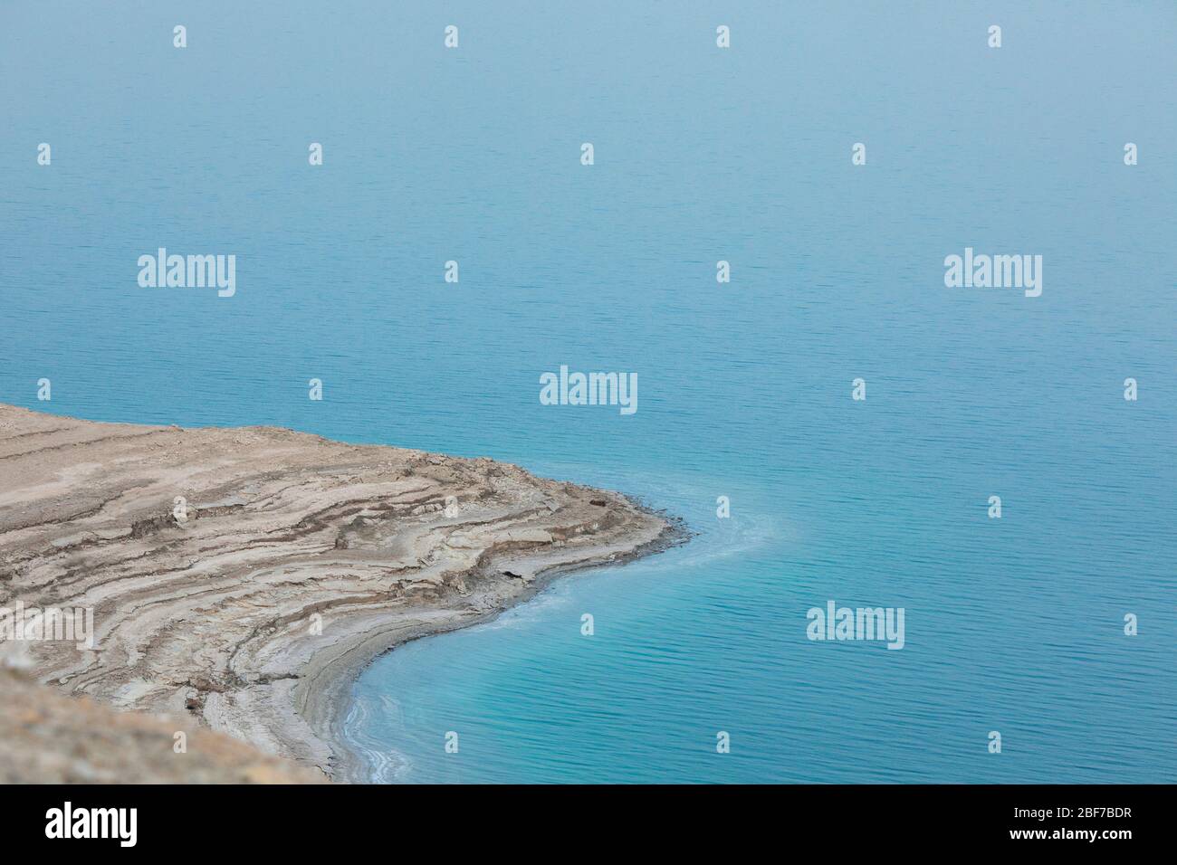 landscape of the Dead Sea, failures of the soil, illustrating an ...