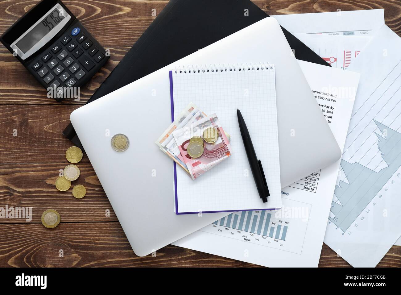 Workplace of modern bank manager Stock Photo - Alamy