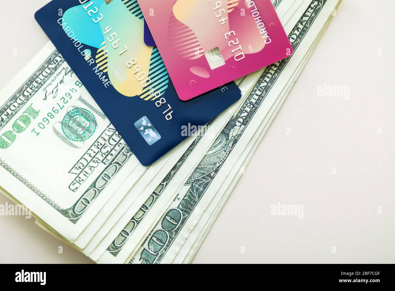 Credit cards dollar banknotes hi-res stock photography and images - Alamy