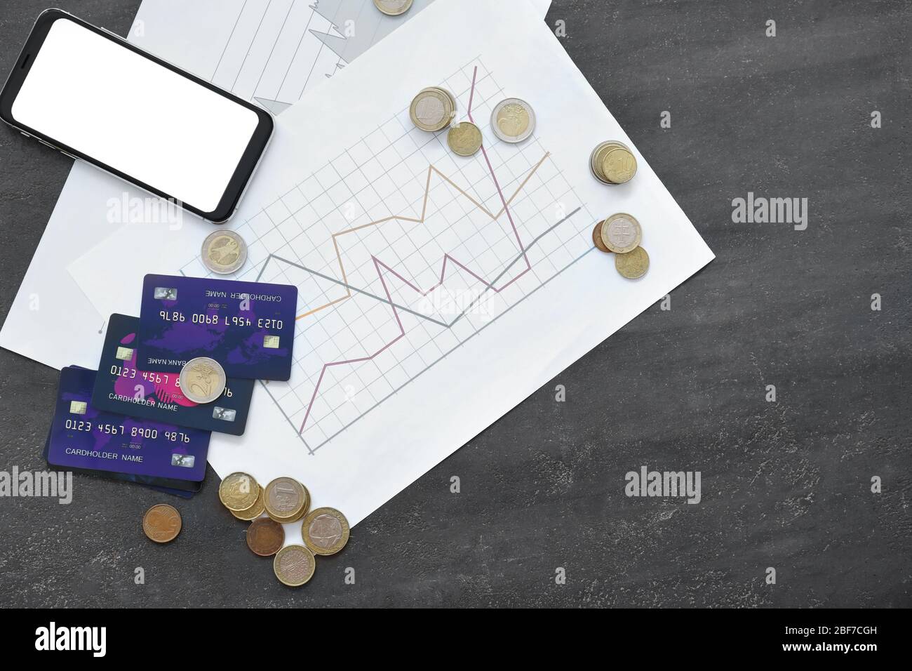 Workplace of modern bank manager Stock Photo - Alamy