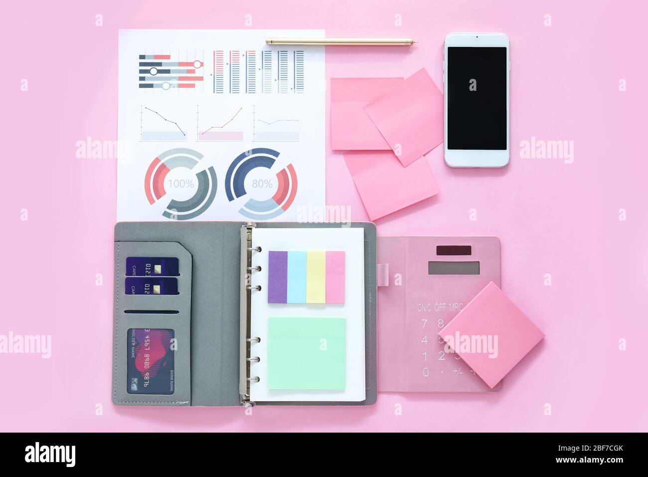 Workplace of modern bank manager Stock Photo - Alamy