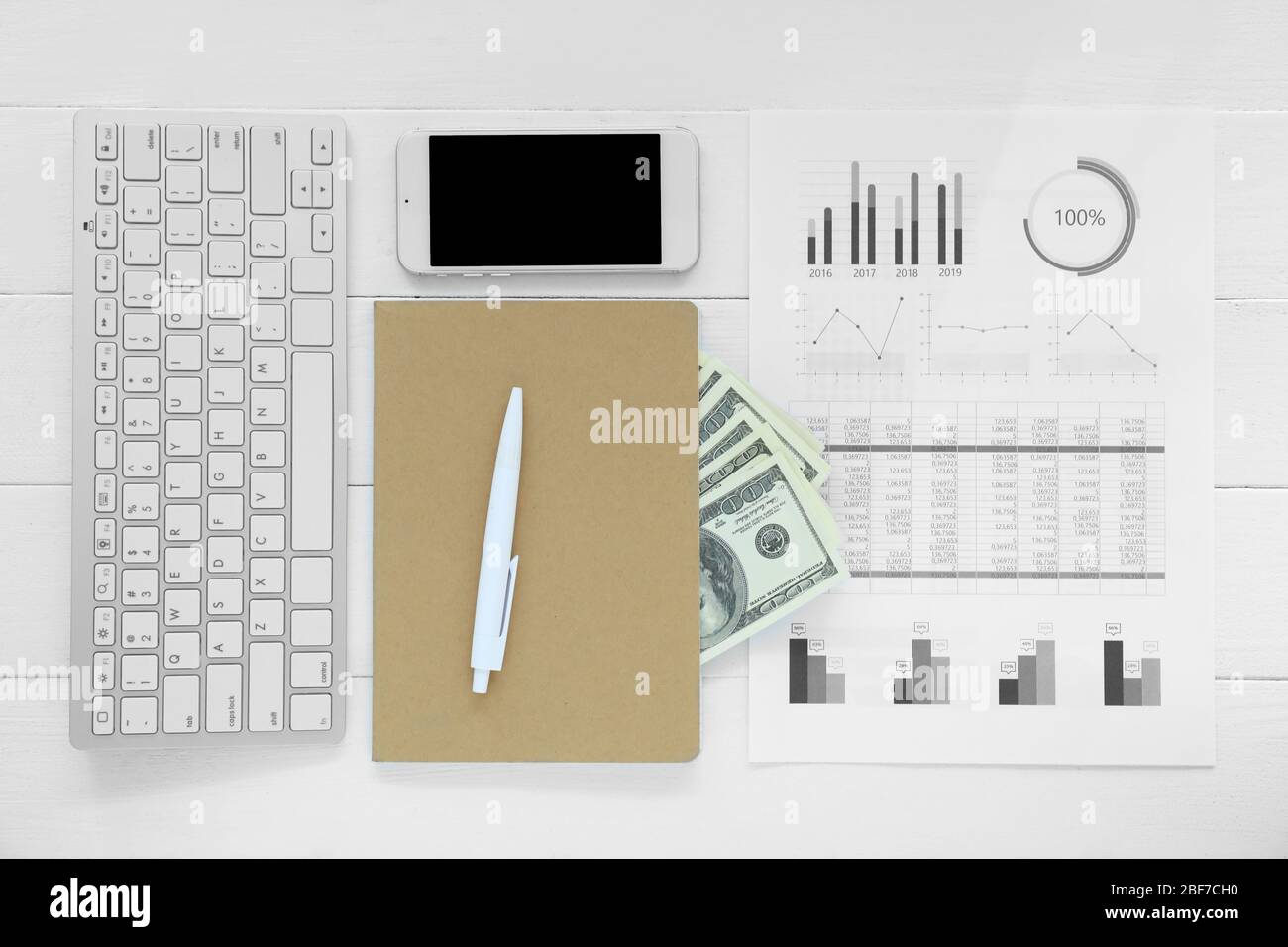 Workplace of modern bank manager Stock Photo - Alamy