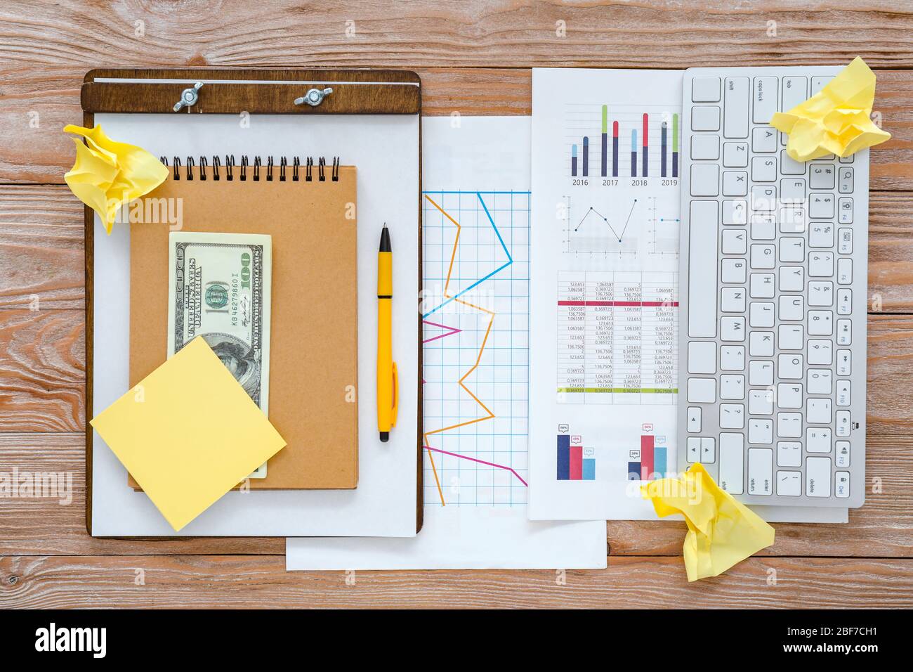Workplace of modern bank manager Stock Photo - Alamy