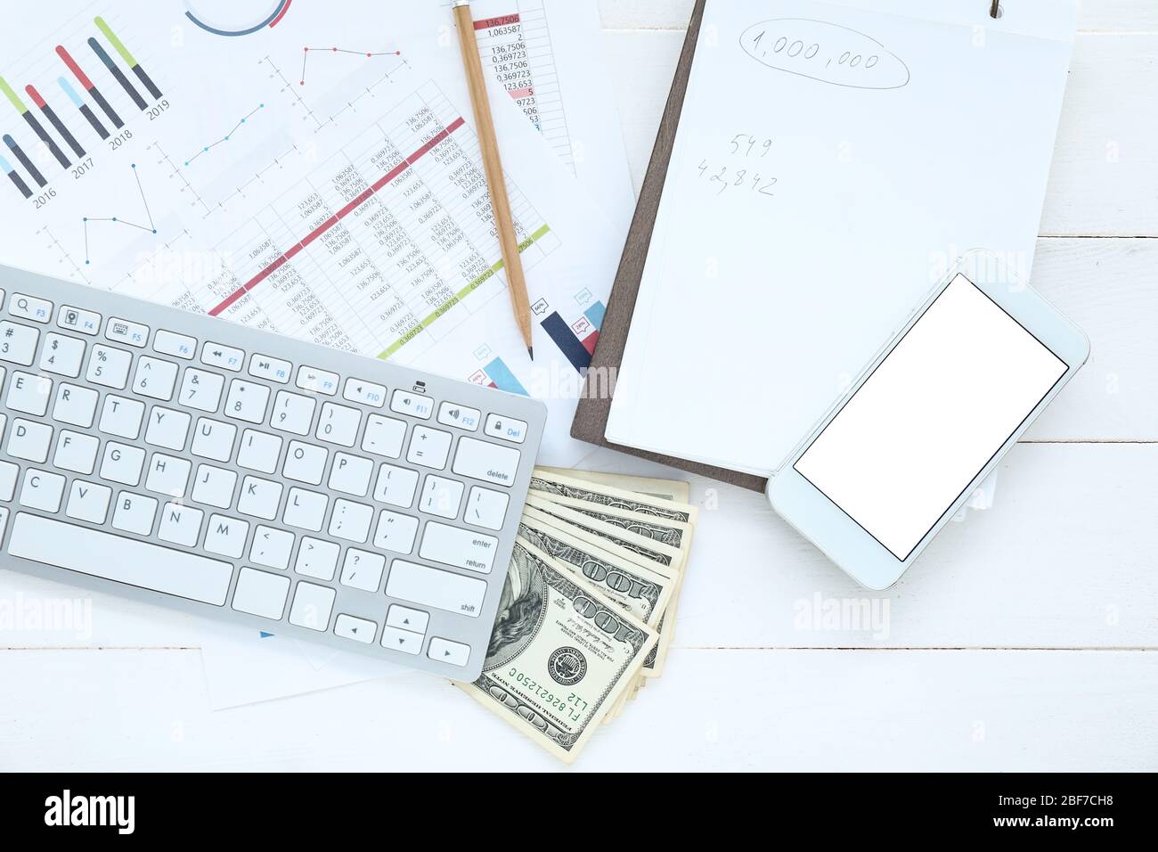 Workplace of modern bank manager Stock Photo - Alamy