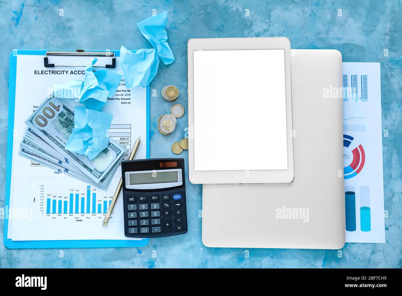 Workplace of modern bank manager Stock Photo - Alamy