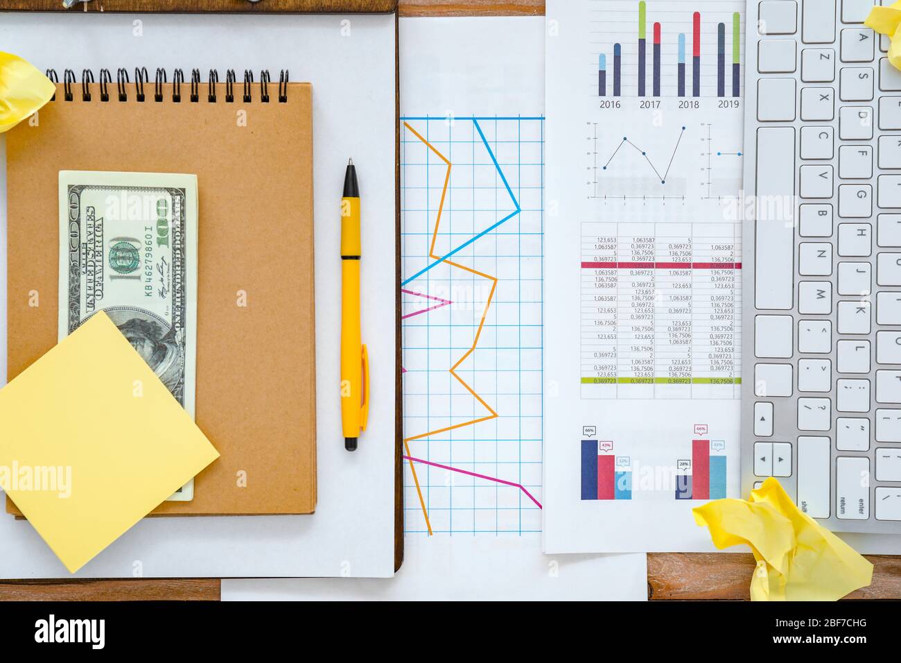 Workplace of modern bank manager Stock Photo - Alamy