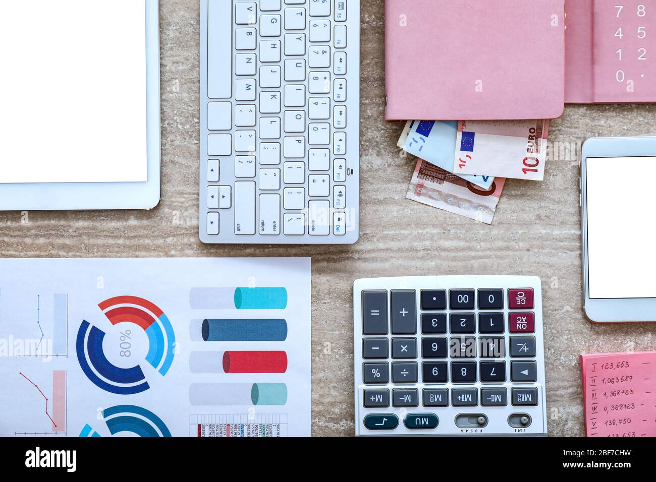 Workplace of modern bank manager Stock Photo - Alamy