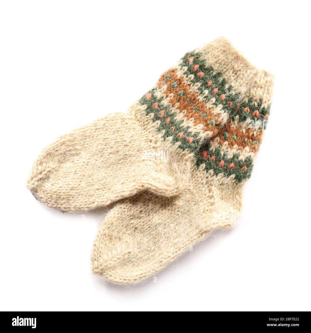 Woolen knitted socks on Cut Out Stock Images & Pictures - Alamy