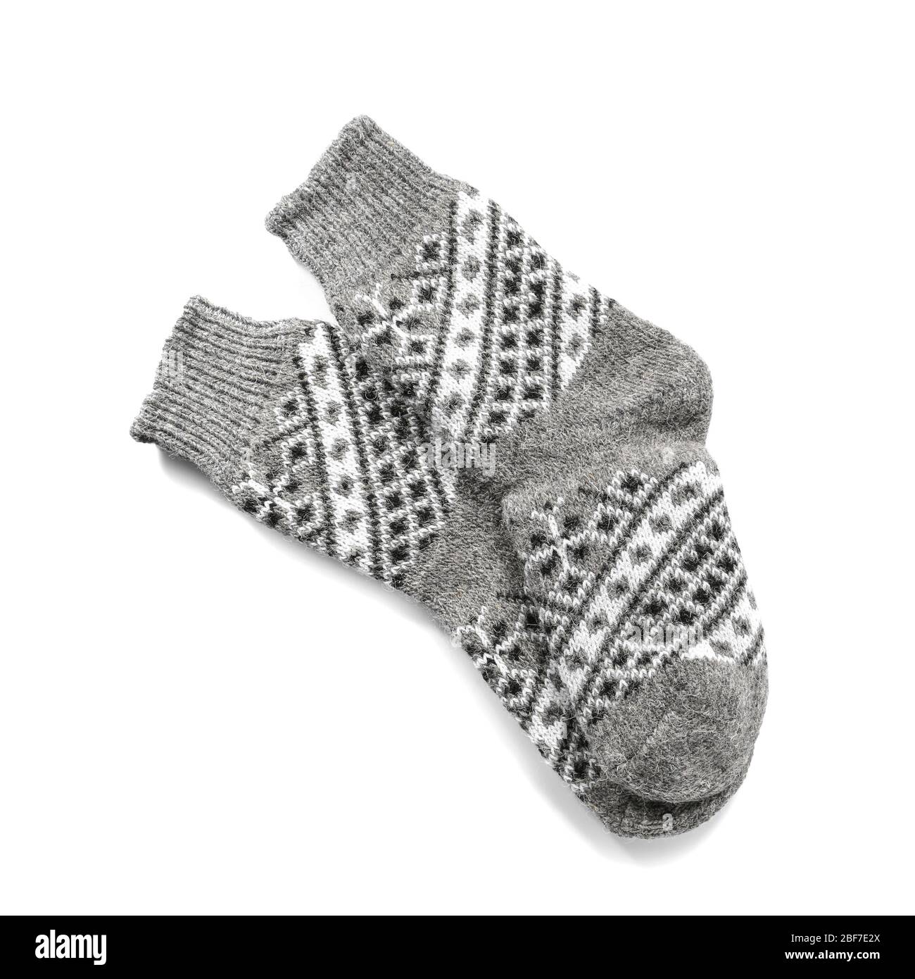 Woolen knitted socks on Cut Out Stock Images & Pictures - Alamy