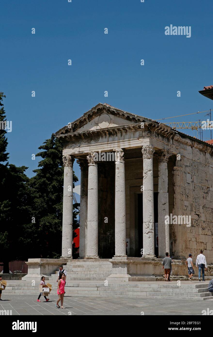 Ancient Roman temple of Augustus Stock Photo - Alamy
