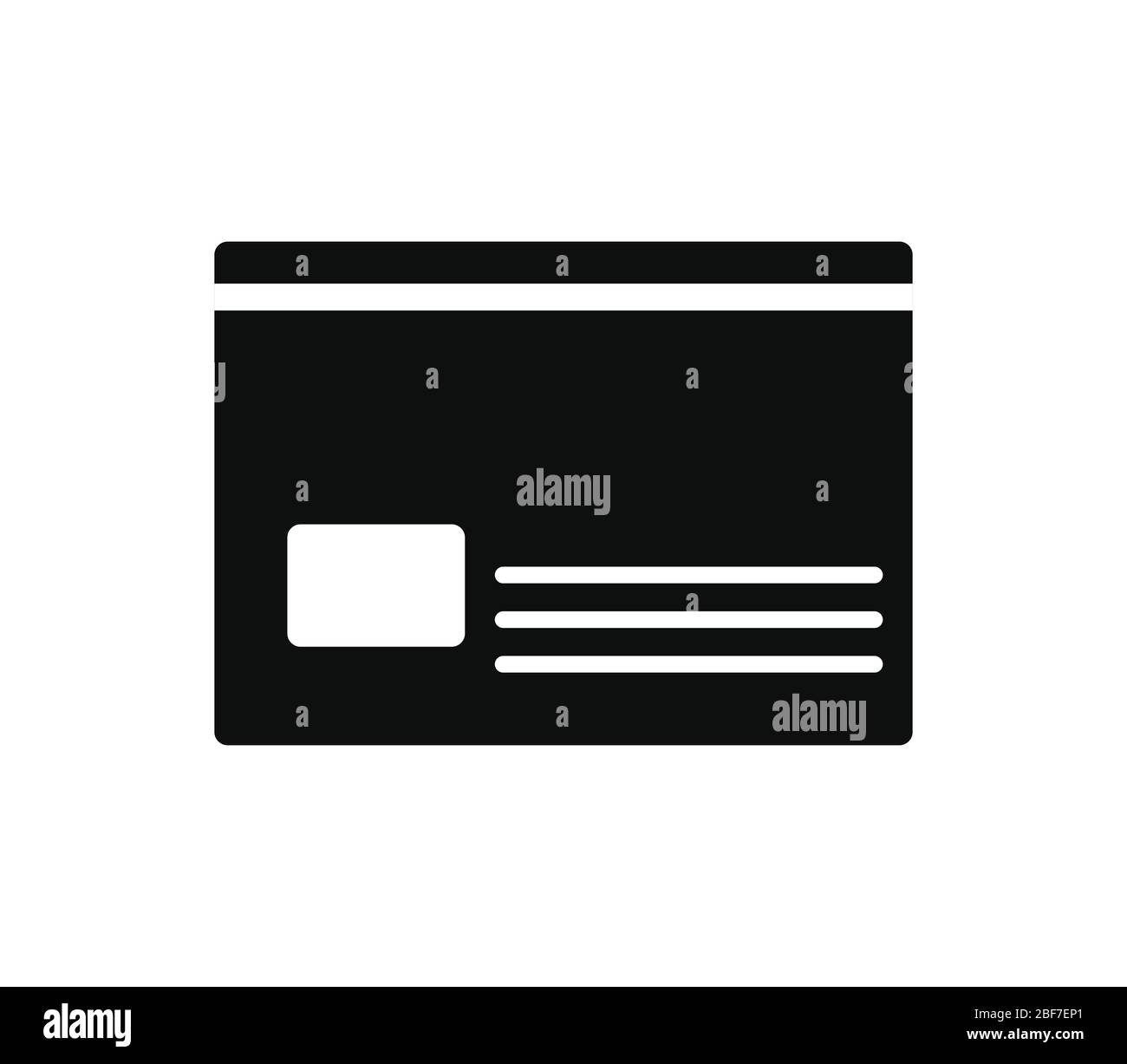 bank card icon illustrated in vector on white background Stock Vector ...