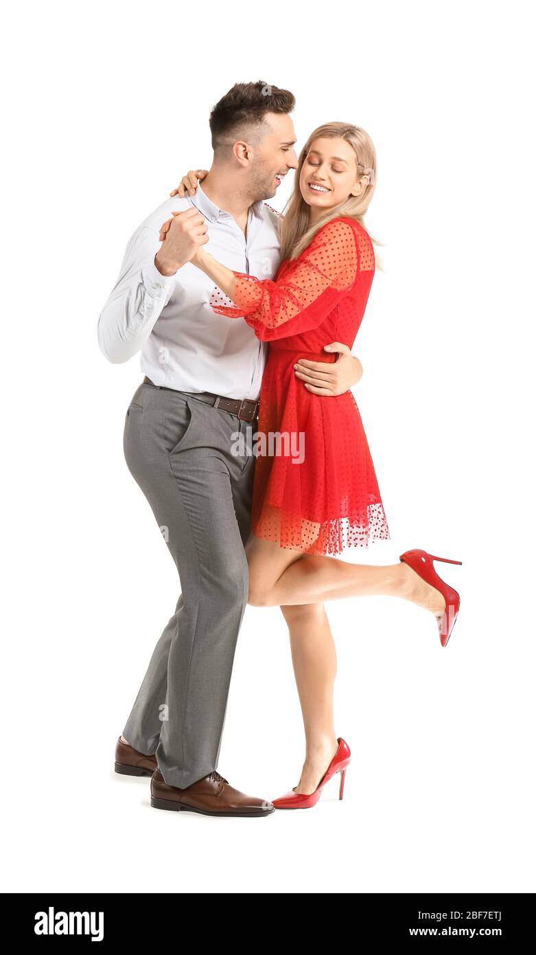 Young romantic couple dancing together Cut Out Stock Images & Pictures ...