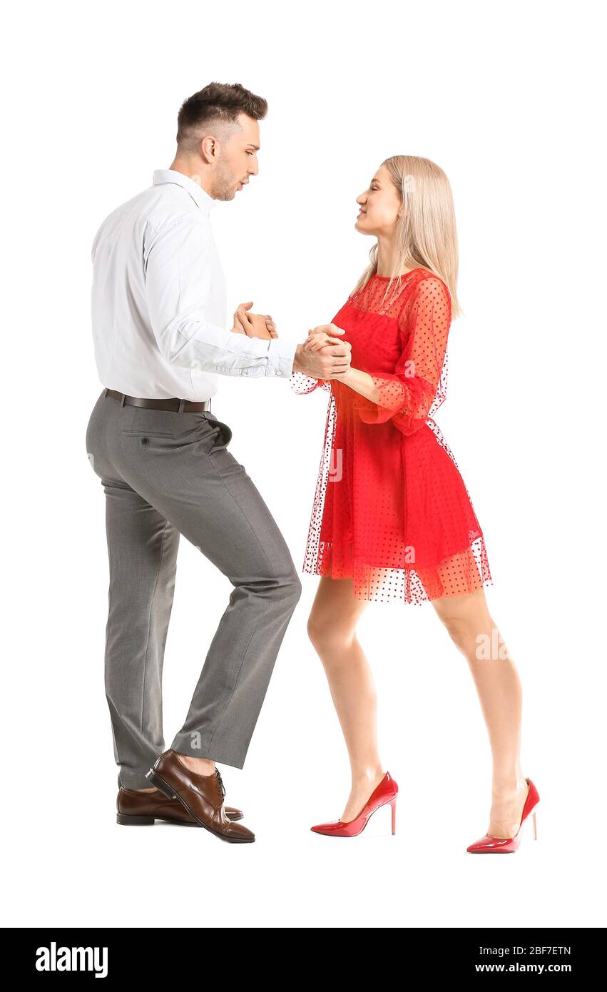Young romantic couple dancing together Cut Out Stock Images & Pictures ...
