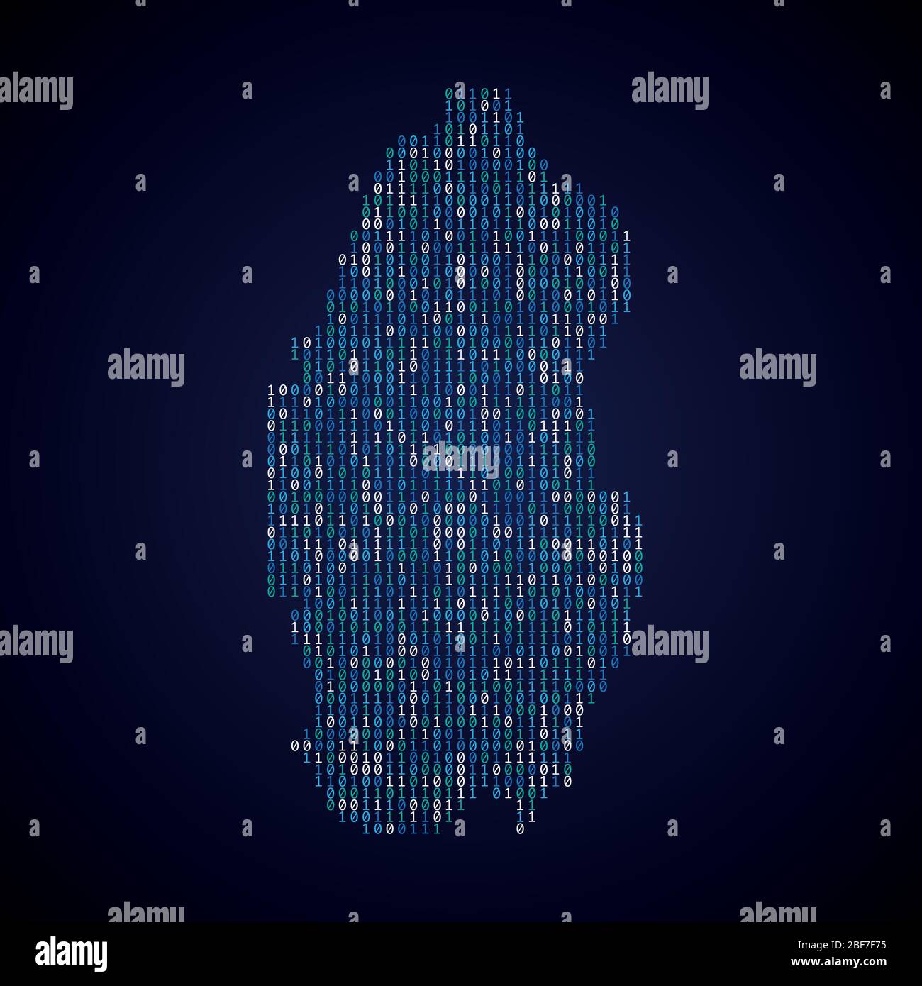 Qatar country map made from digital binary code Stock Vector Image ...