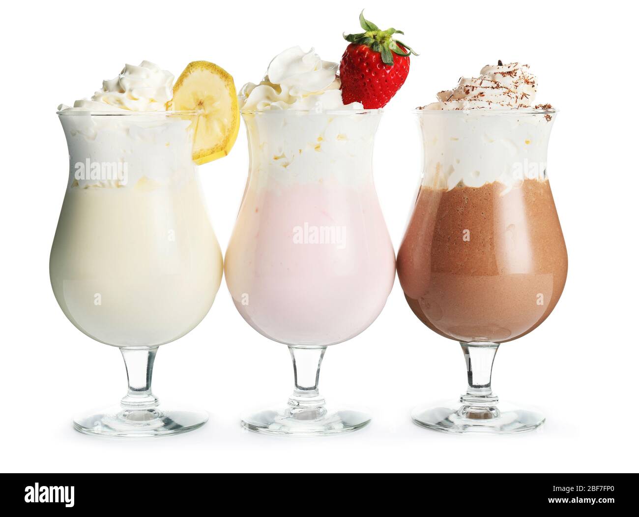 Milkshakes with whipped cream Cut Out Stock Images & Pictures - Alamy
