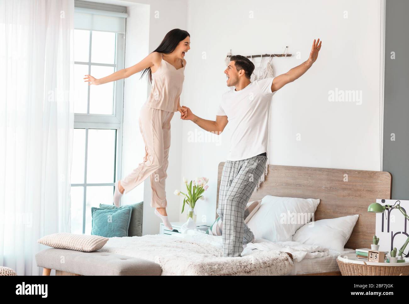 Couple Dancing On Bed High Resolution Stock Photography and Images - Alamy