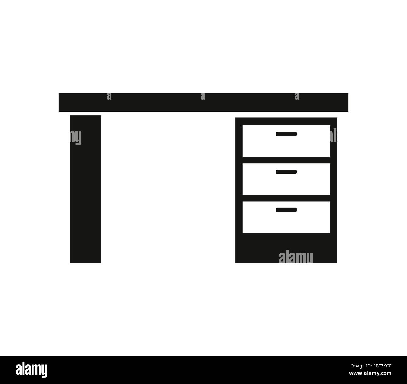 desk icon illustrated in vector on white background Stock Vector Image ...