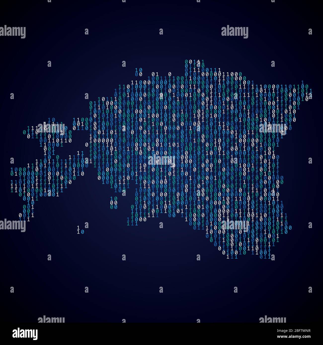 Estonia country map made from digital binary code Stock Vector Image ...