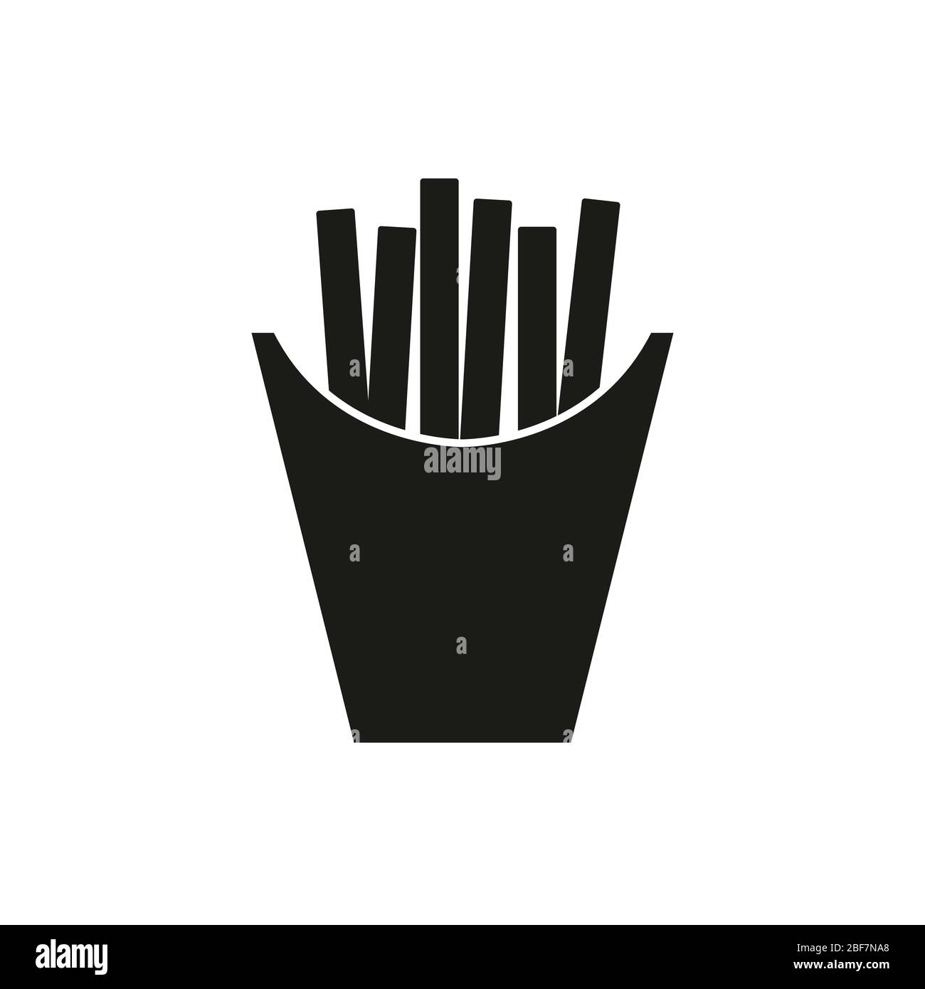 french fries icon illustrated in vector on white background Stock ...
