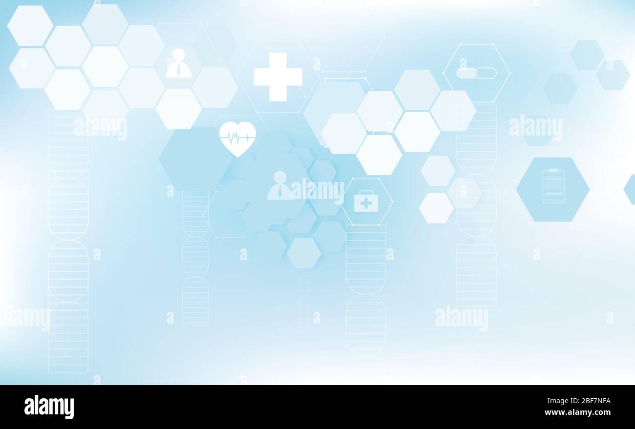 Geometric symbol background In blue tones (medical Stock Photo - Alamy
