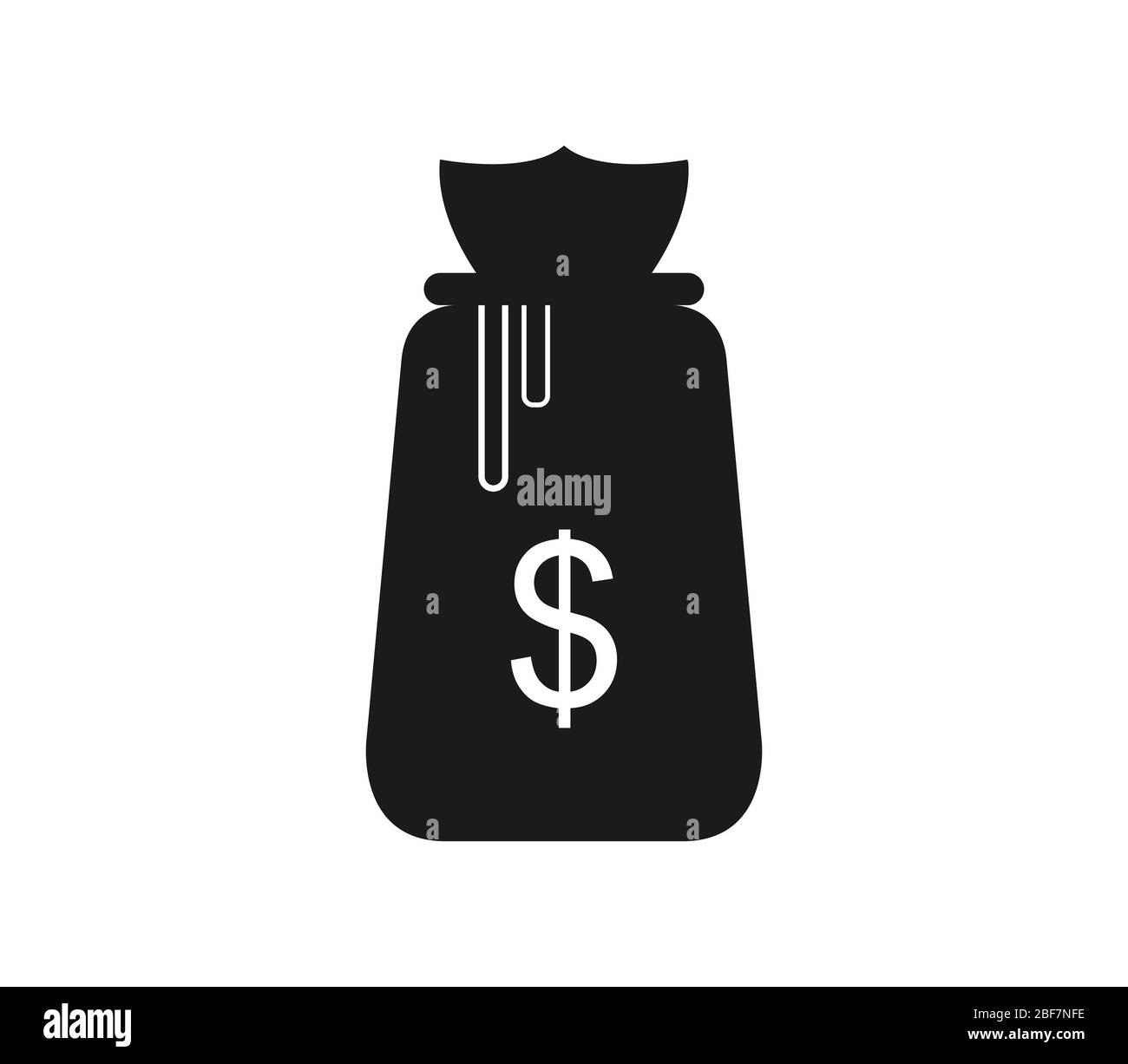 money bag icon illustrated in vector on white background Stock Vector Image & Art - Alamy