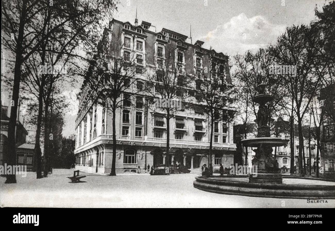 Tourisme thermal : vue de l'hotel Ruhl a Vichy, Allier 1905 environ ...