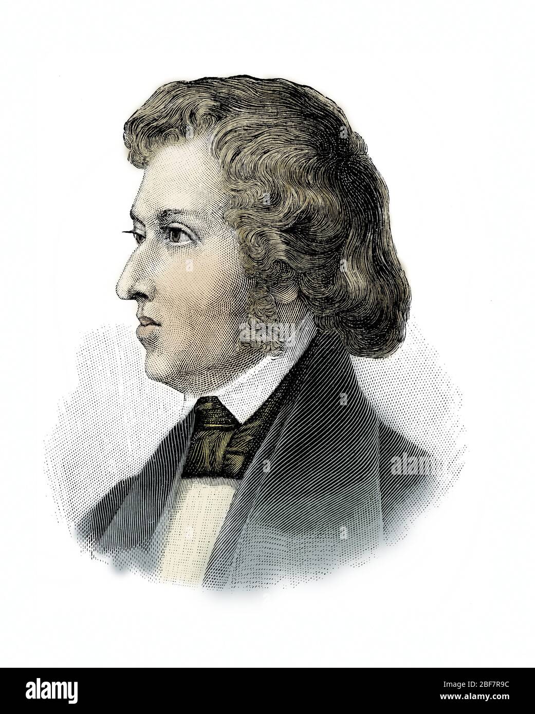 Portrait du compositeur et pianiste polonais Frederic Chopin (1810-1849 ...