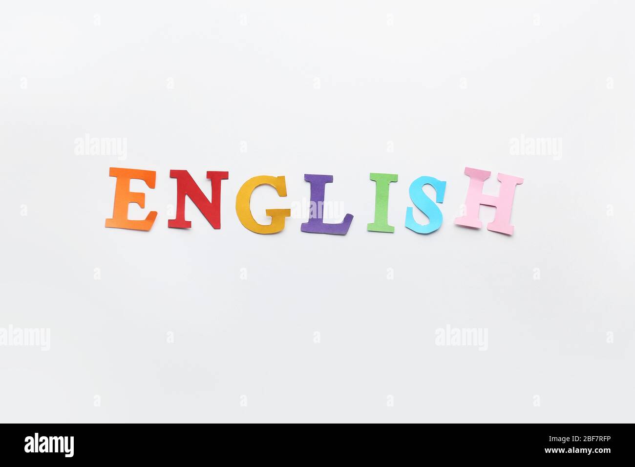 Word ENGLISH on white background Stock Photo - Alamy