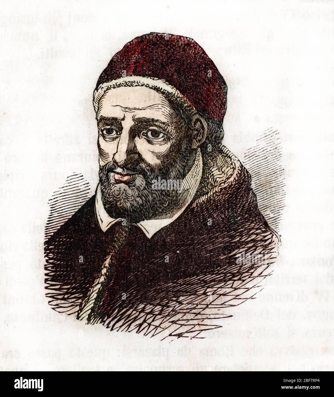 Representation du pape Clement VIII (Clemente ou Clemens) (1592-1605 ...