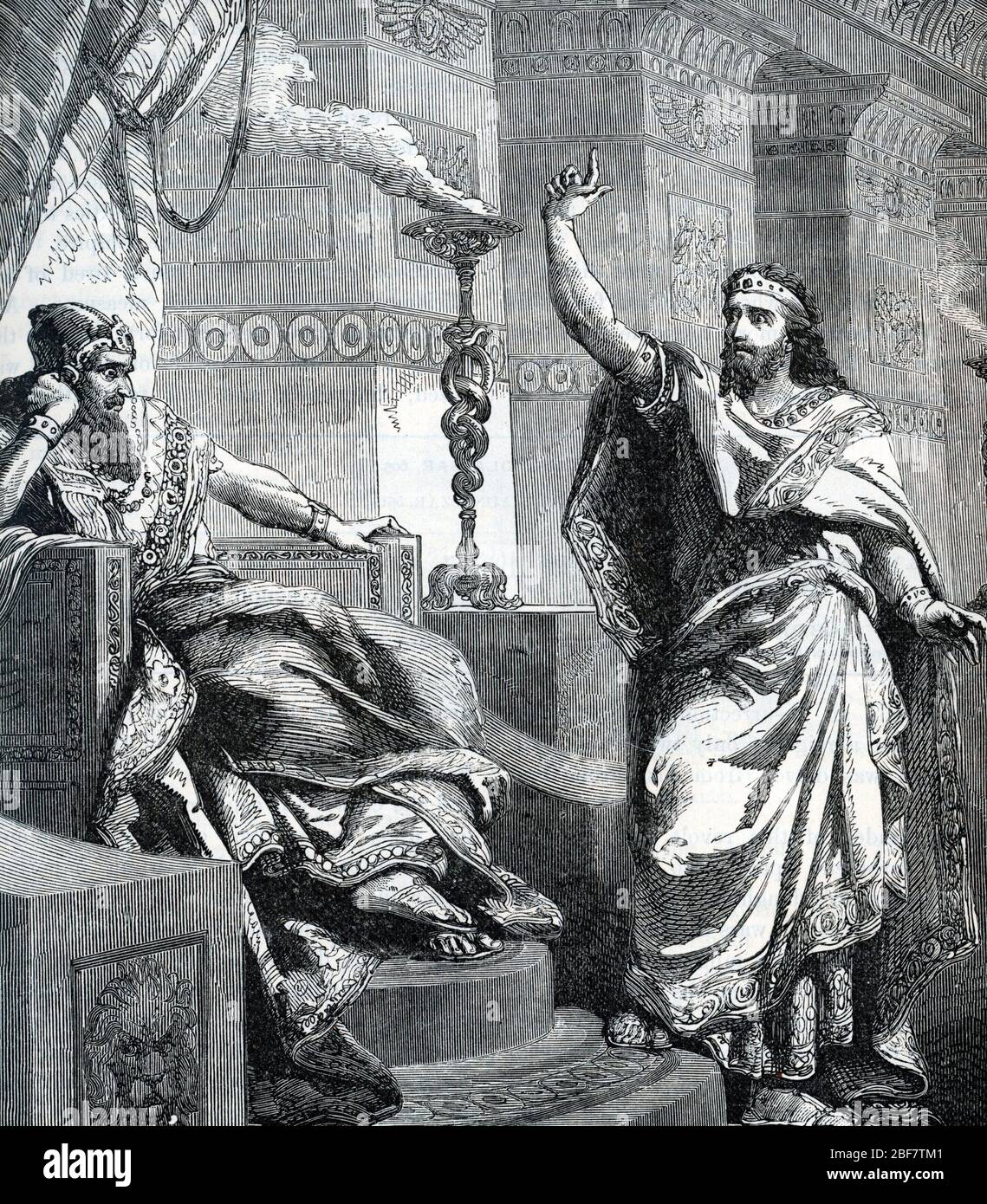 Le prophete Daniel explique a Nabuchodonosor son interpretation de son ...