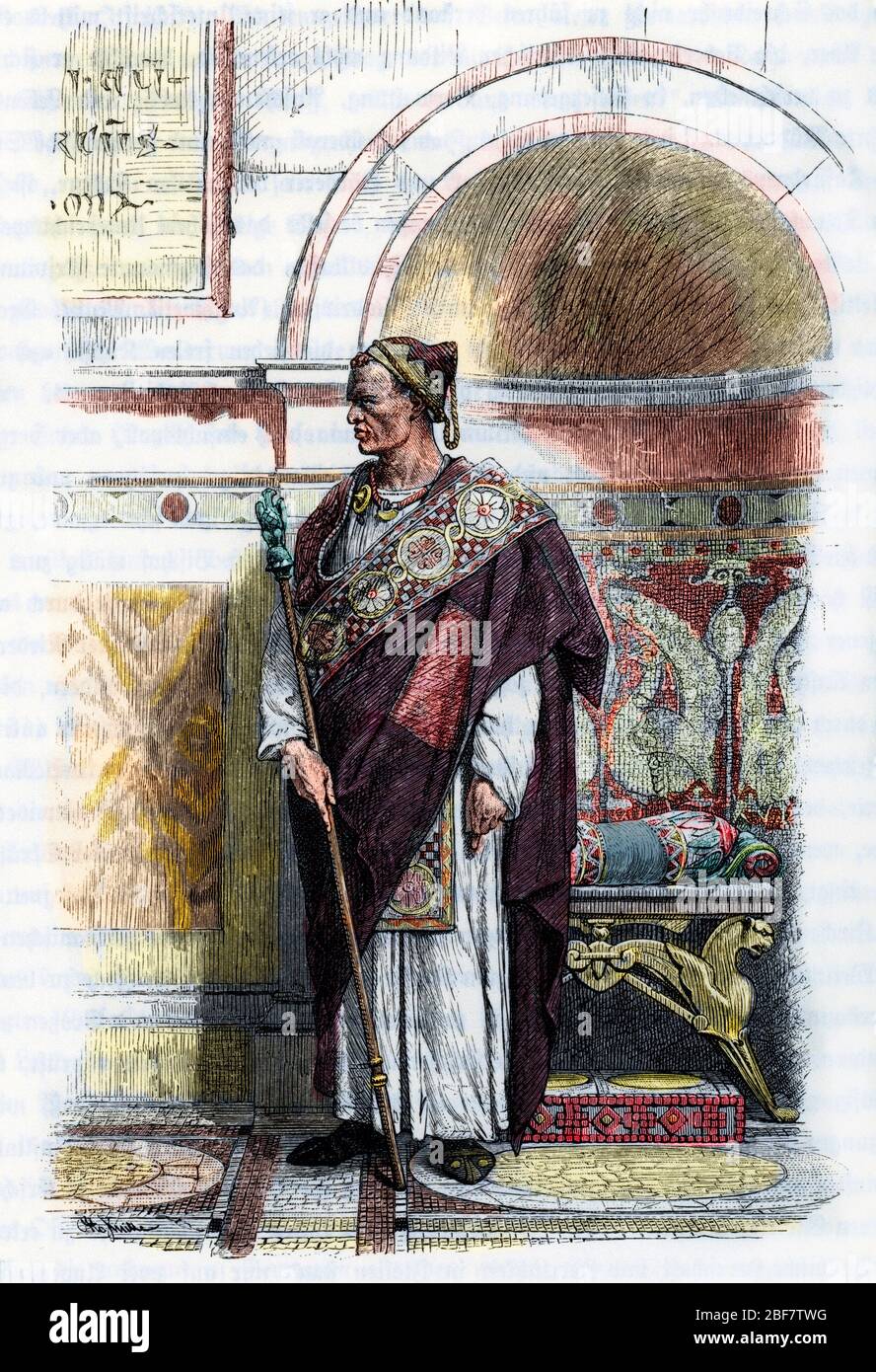 "Portrait de Narses, eunuque et celebre general, avec Belisaire, au ...