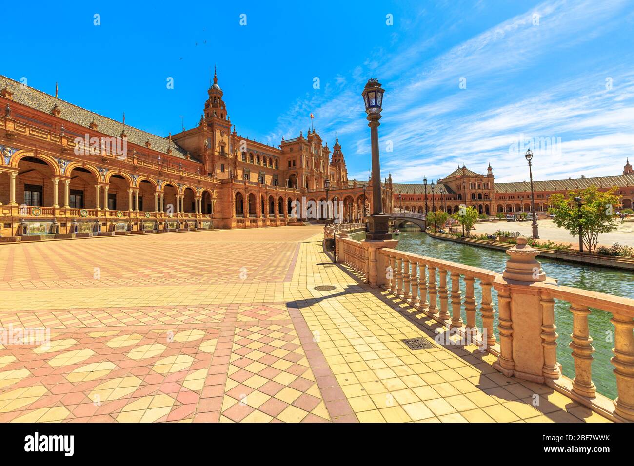 Renaissance central building with columns and arches in the semi ...