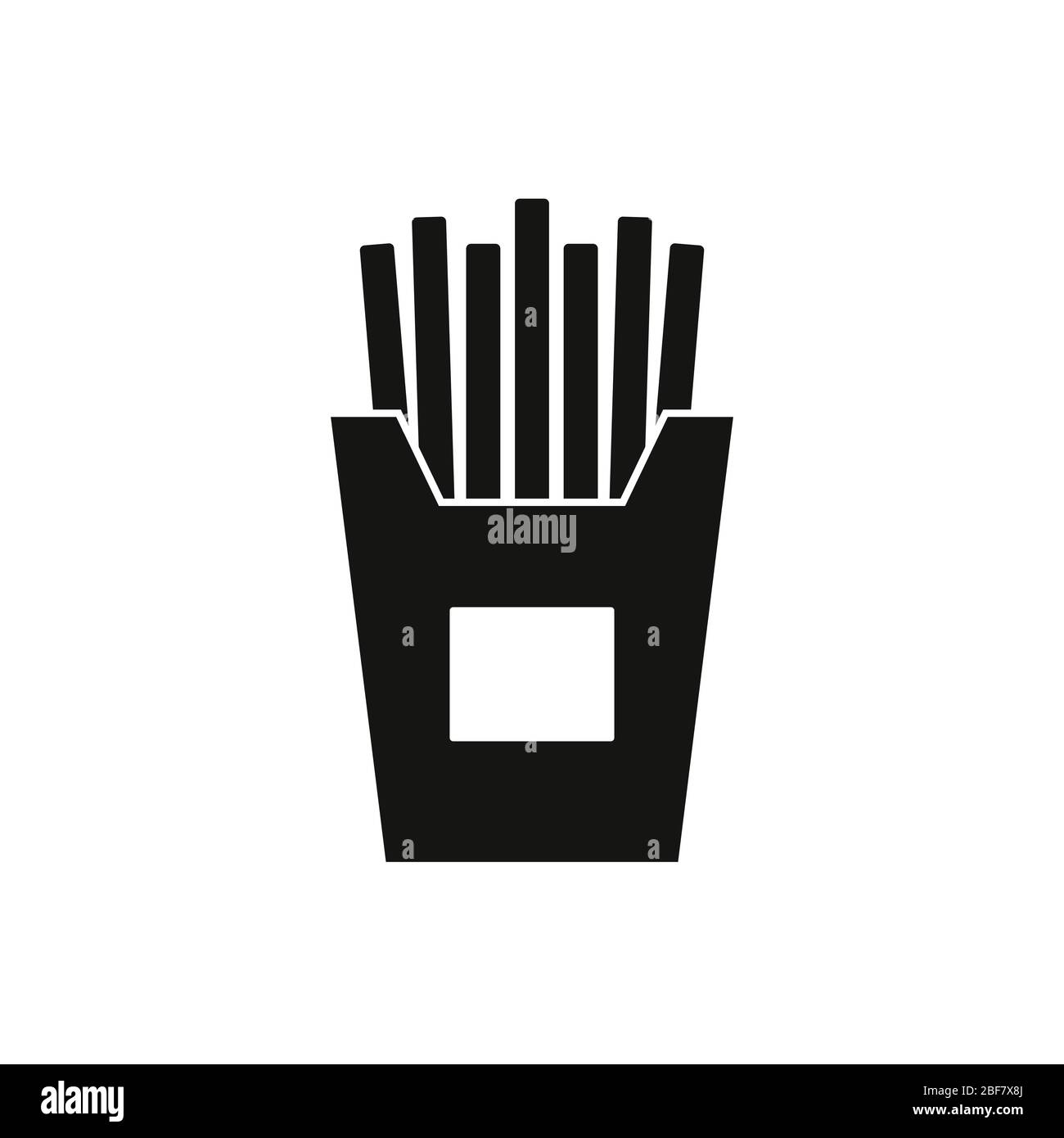 french fries icon illustrated in vector on white background Stock ...
