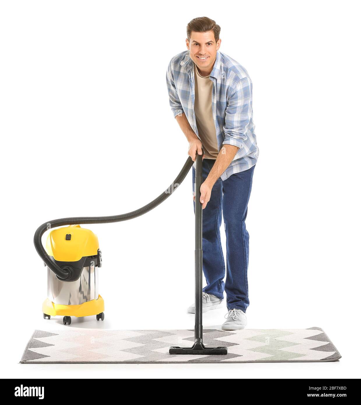 Man hoovering isolated hi-res stock photography and images - Alamy