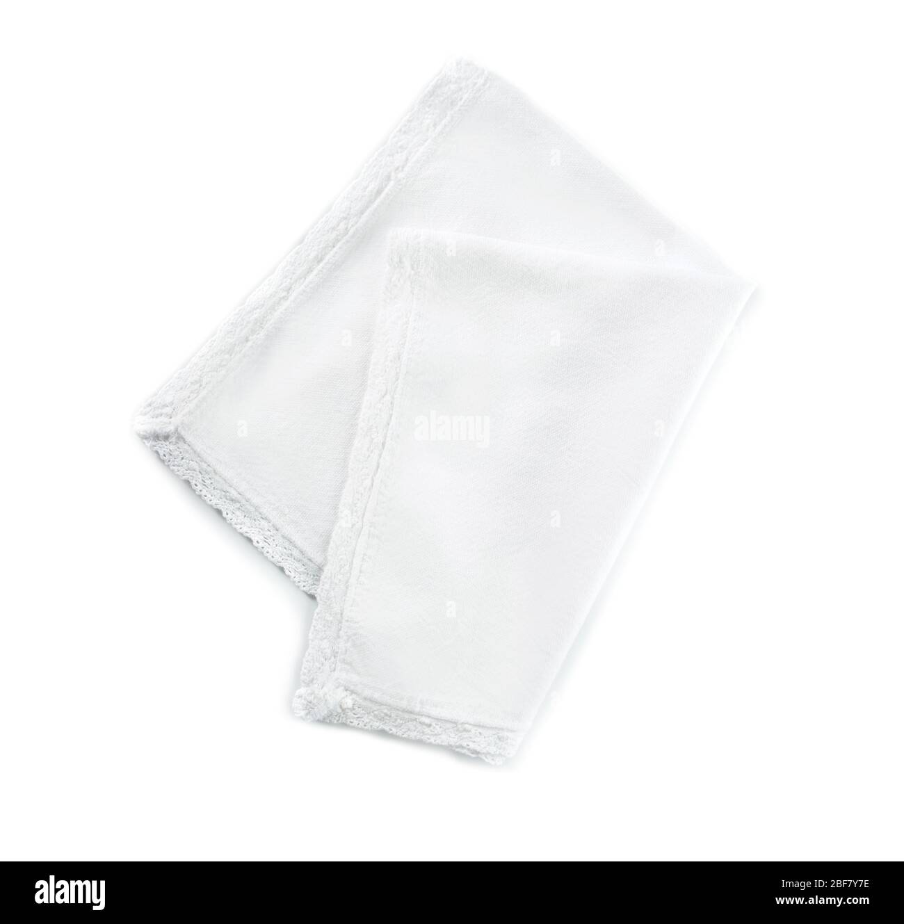 Clean napkin on white background Stock Photo - Alamy