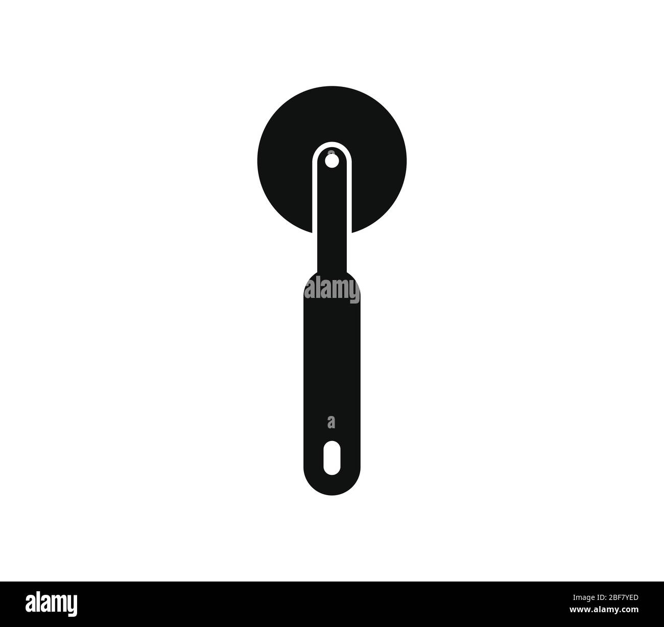 pizza cutter icon illustrated in vector on white background Stock ...