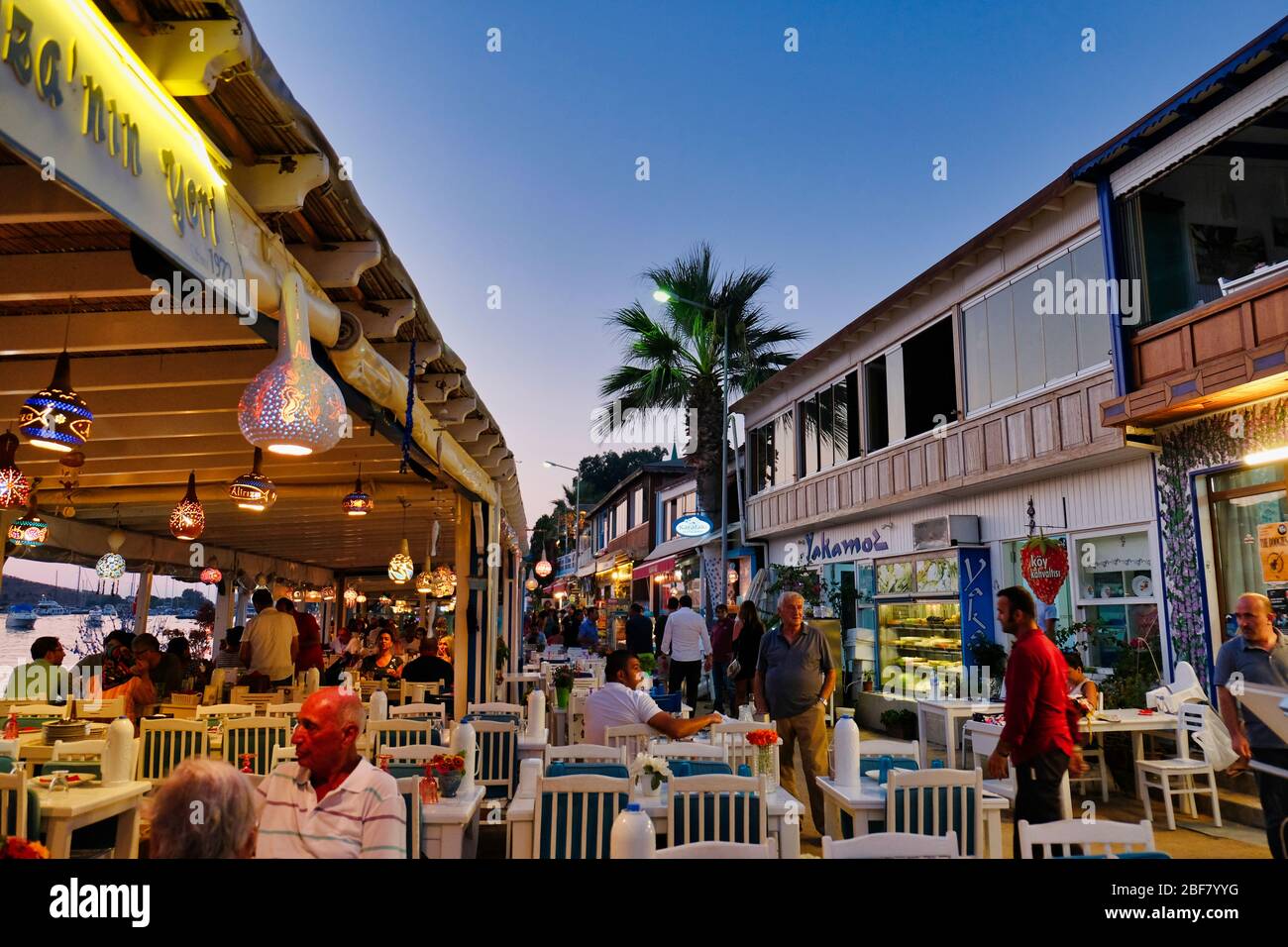 Mimoza, Gumusluk Bodrum Sunset accompanied by a delicious fish ...