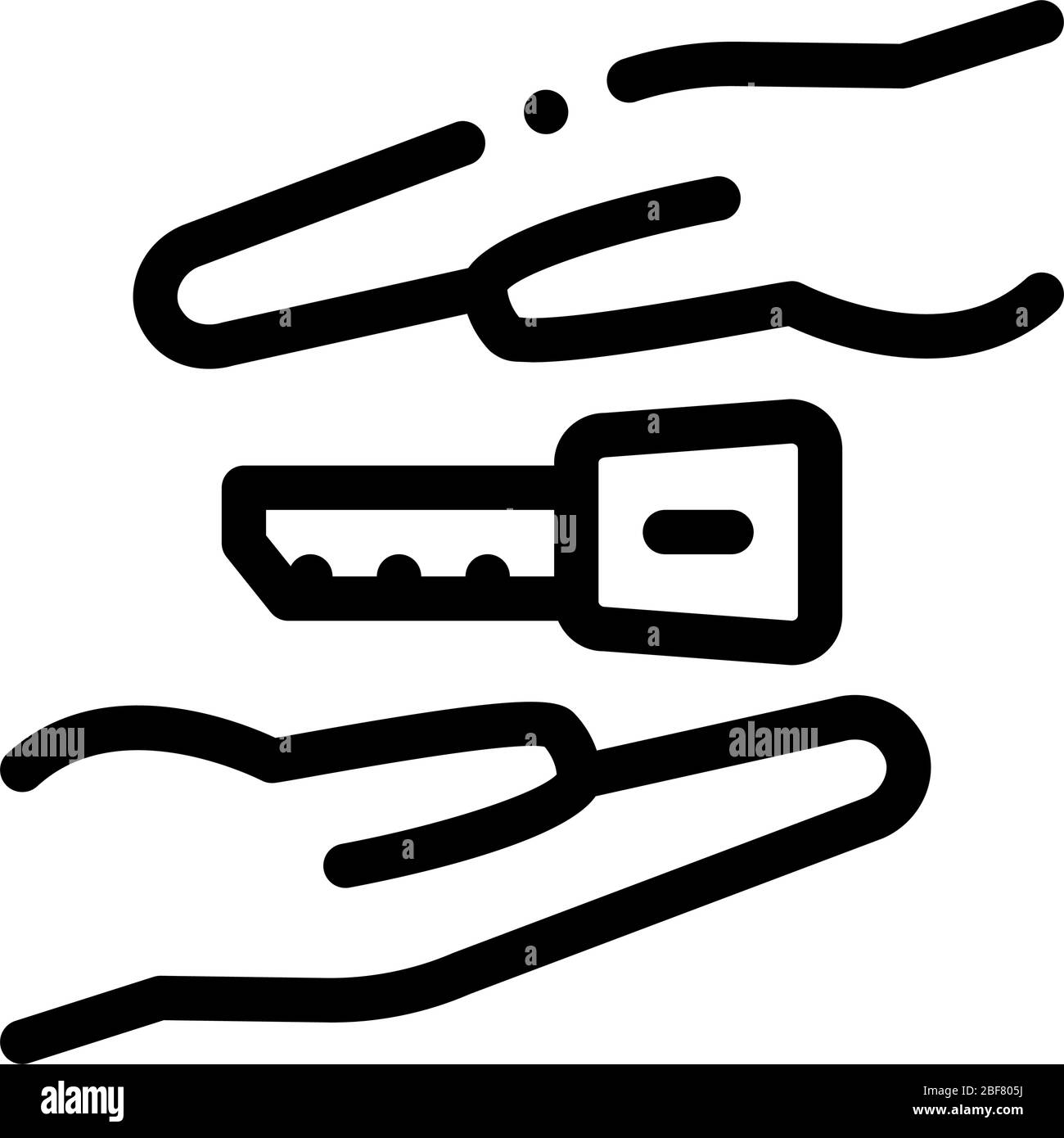 hand over car keys icon vector outline illustration Stock Vector Image ...