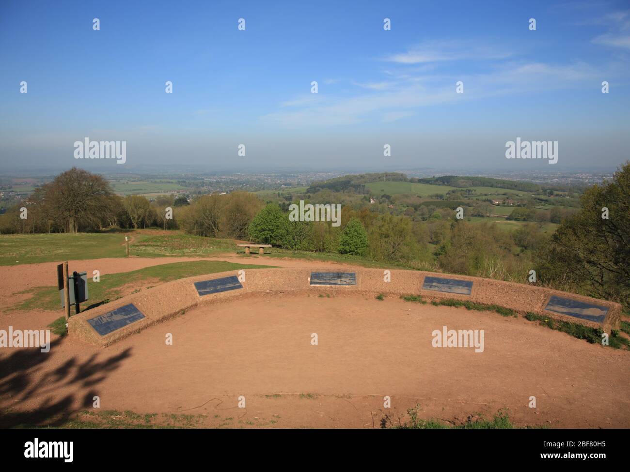 Viewpoint on the Clent hills, Worcestershire, England, UK Stock Photo ...