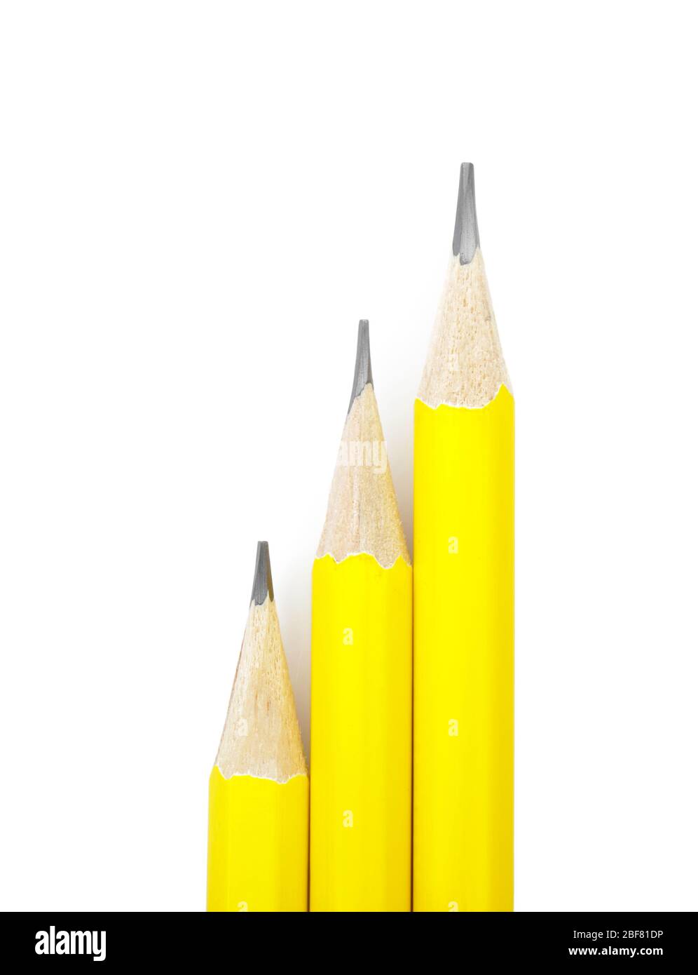 Ordinary pencils on white background Stock Photo - Alamy