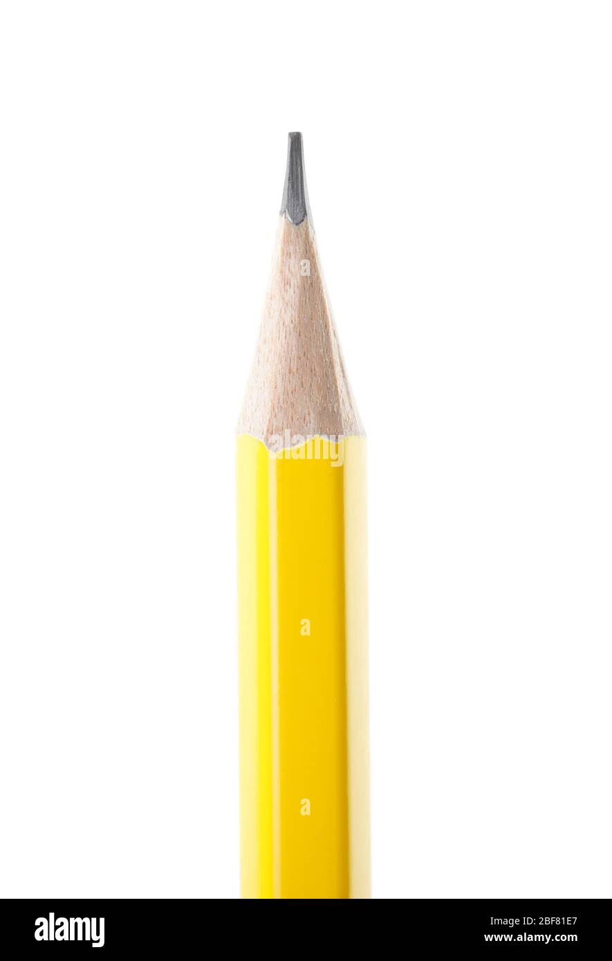 Ordinary pencil on white background Stock Photo - Alamy